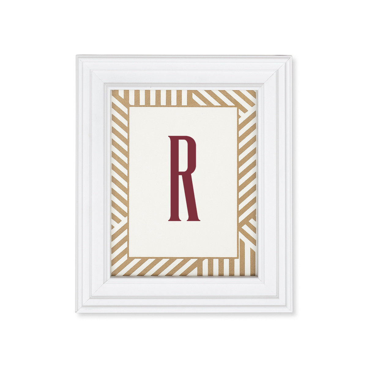 Chalk Couture. Classic Narrow Monogram R | Home Decor | Chalk Couture