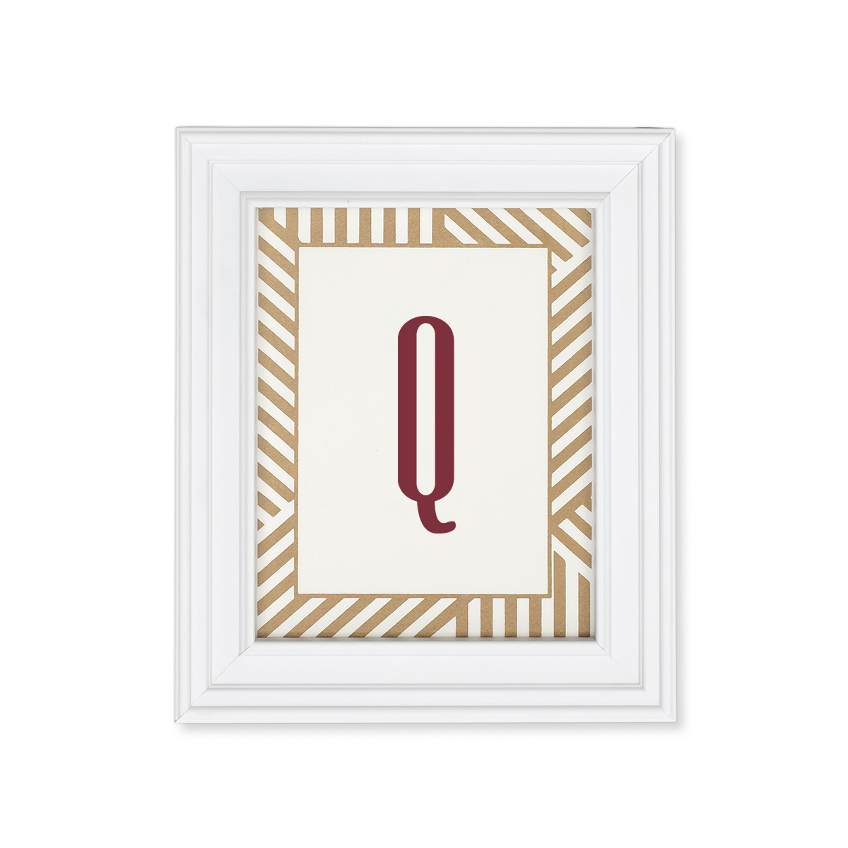 Chalk Couture. Classic Narrow Monogram Q | Home Decor | Chalk Couture
