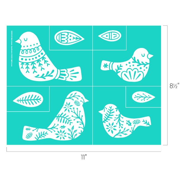 Chalk Couture. Bird Cutouts--Scandinavian | Holiday Décor | Chalk Couture™
