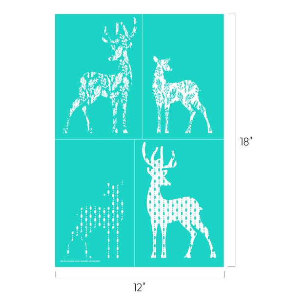 Chalk Couture. Deer Cutout Patterns--Pine & Dots | Holiday Décor ...