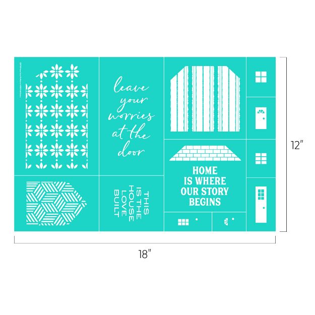 Chalk Couture. House Cutout Trio Patterns Transfer | Chalk Couture™