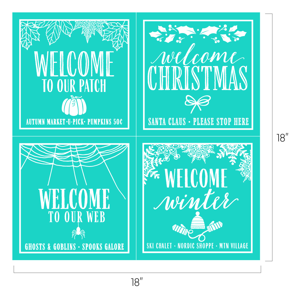 Chalk Couture. Seasonal Welcome Signs