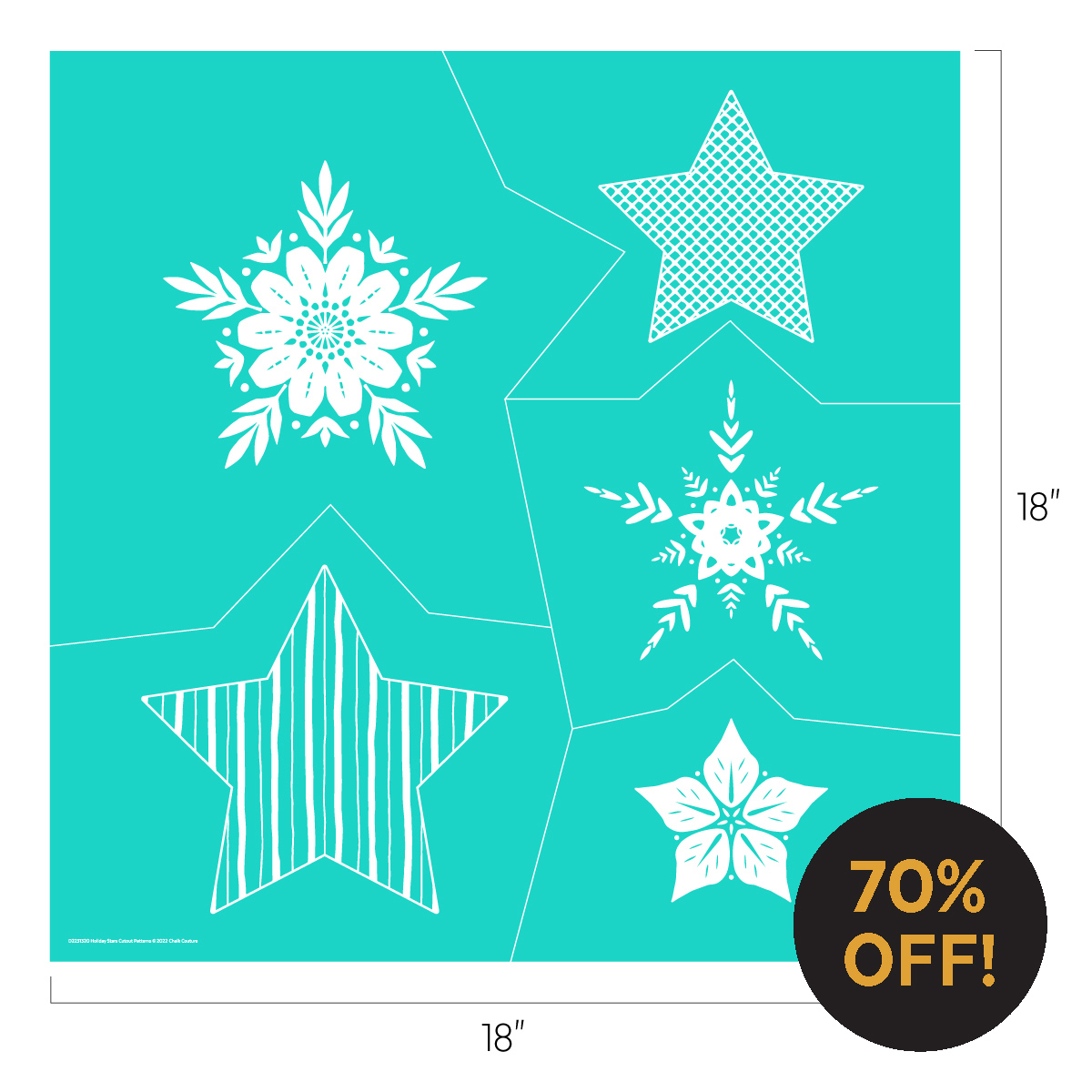 Chalk Couture. Holiday Stars Cutout Patterns