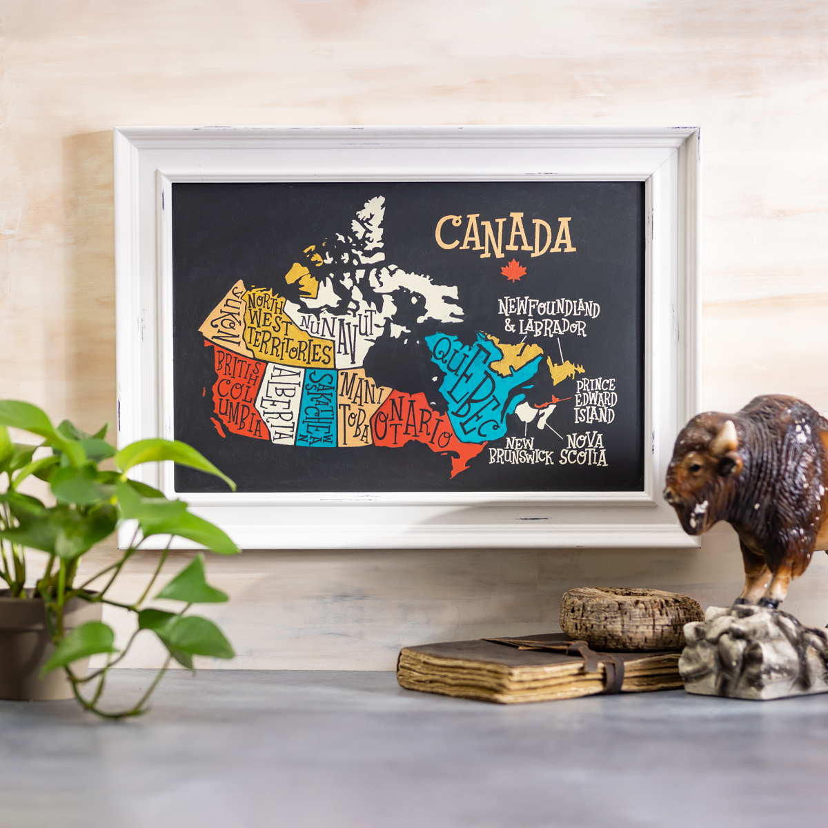 Chalk Couture. Map of Canada | Home Decor | Chalk Couture