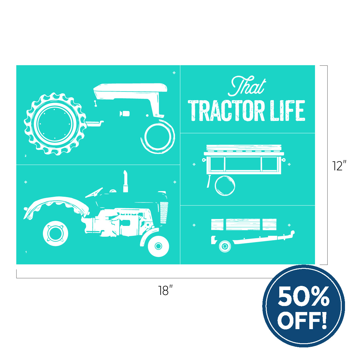 Chalk Couture. Vintage Tractor Transfer | Home Décor | Chalk Couture™