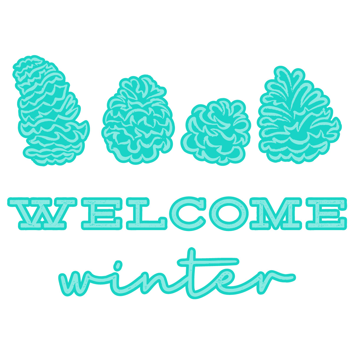 Chalk Couture. Digital Download - Winter Pinecones | Chalk Couture