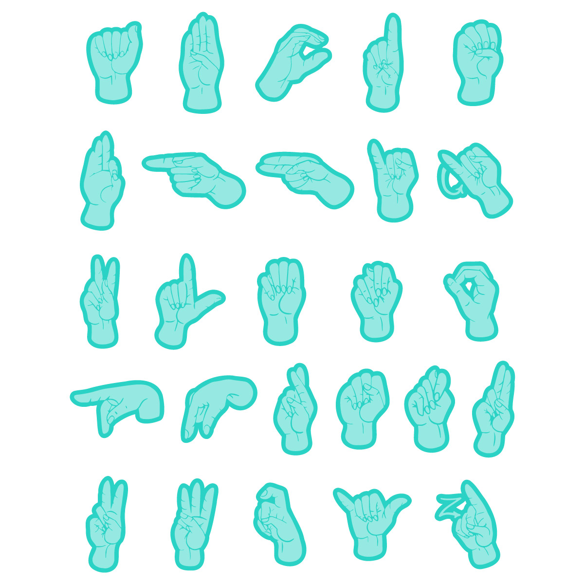 Chalk Couture. ASL Alphabet Digital Download | Chalk Couture