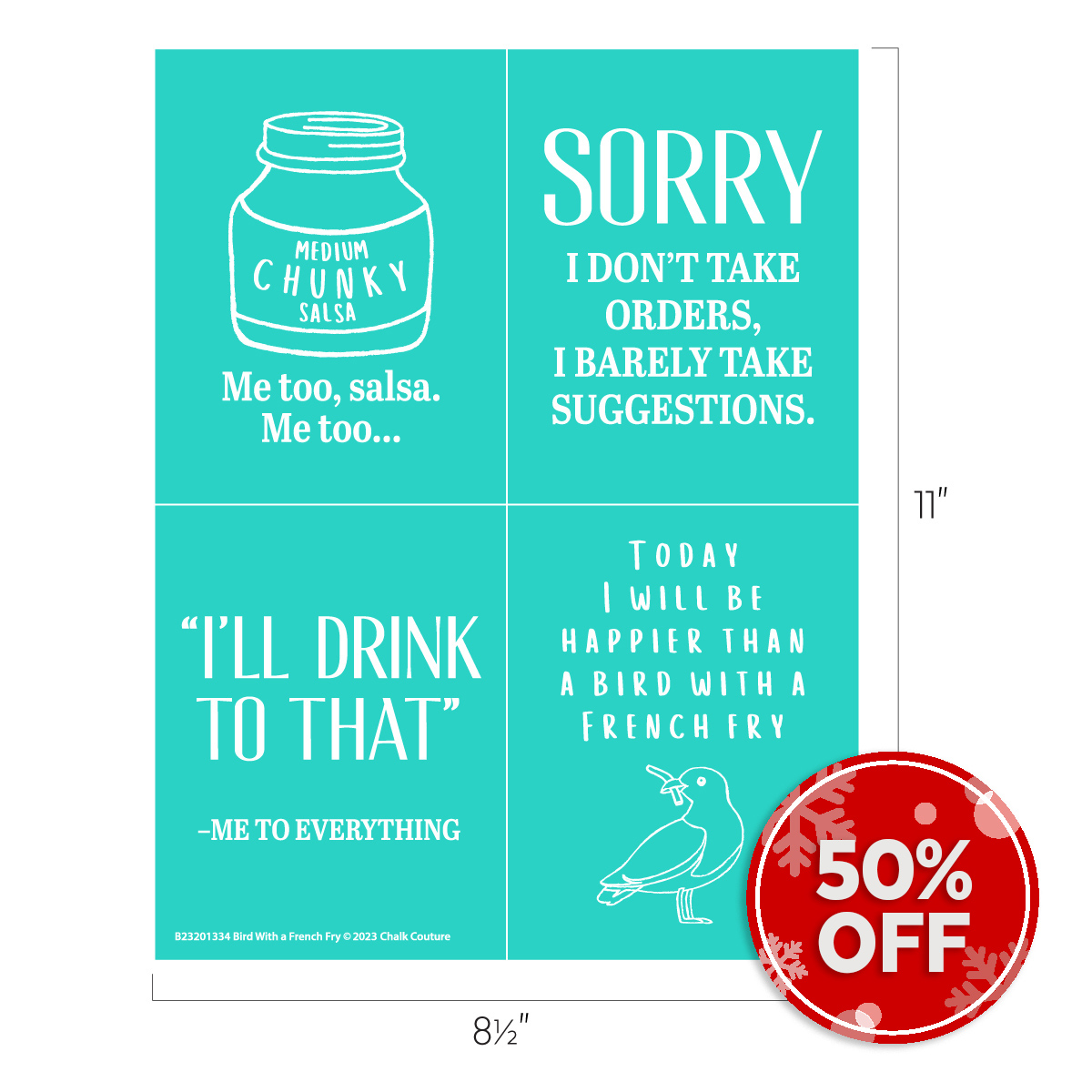 Chalk Couture. Bird with A French Fry | Home Decor | Chalk Couture