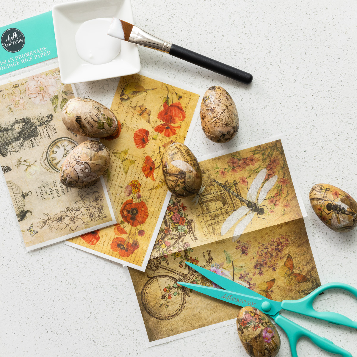 Chalk Couture. Springtime In Paris Decoupage Rice Paper | Chalk Couture